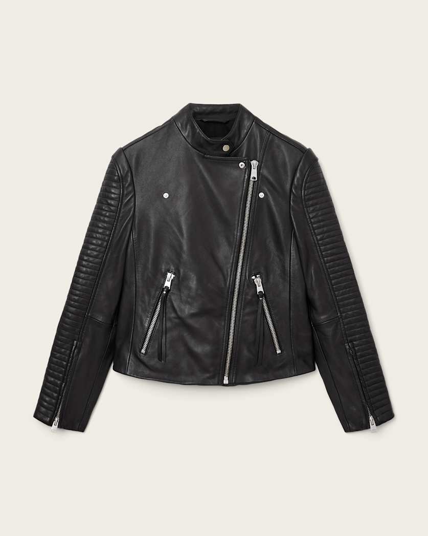 Raul Leather Biker Jacket Black | ALLSAINTS US